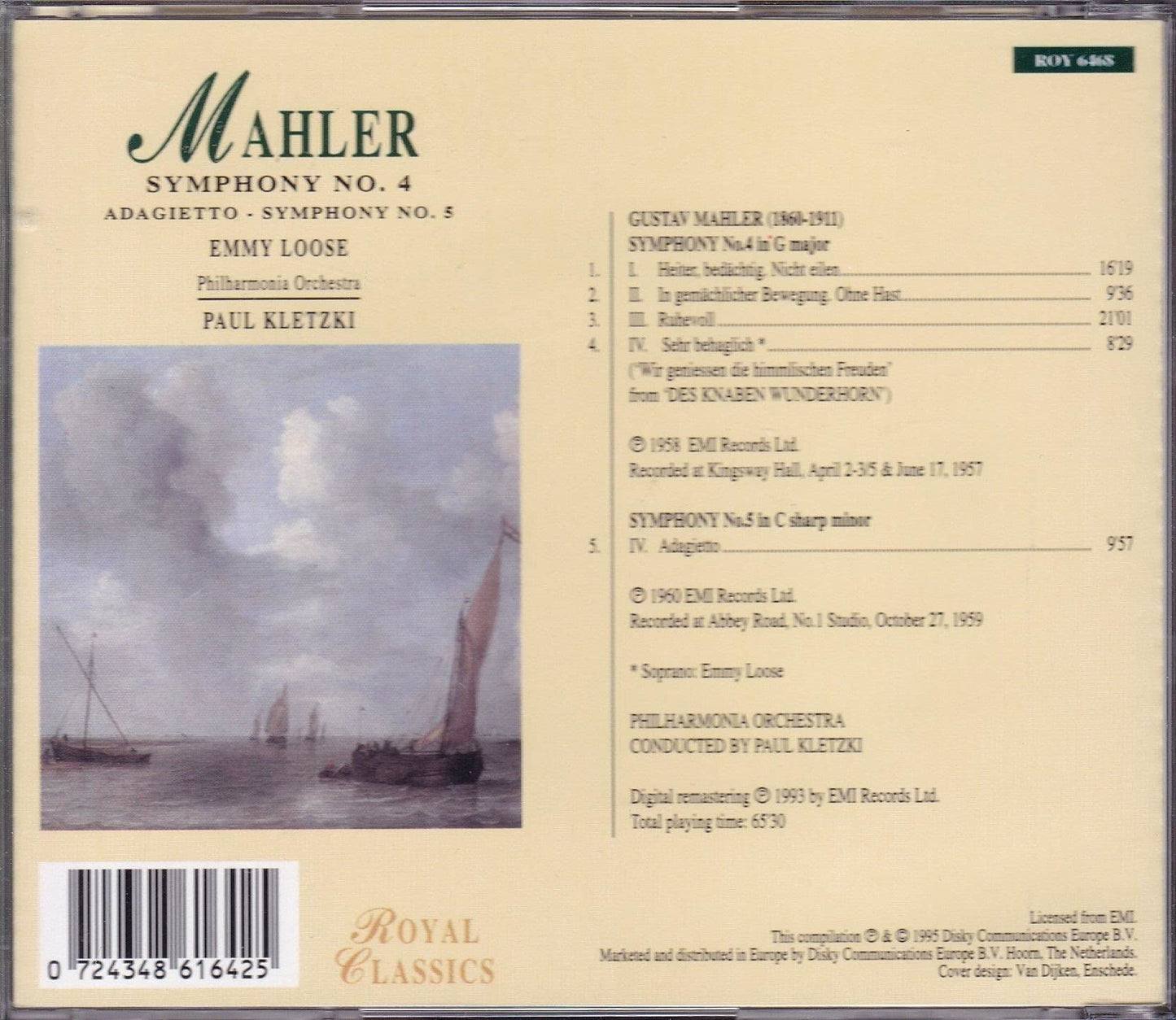 Mahler;Symphonies Nos.4 & 5 – Retro Canada